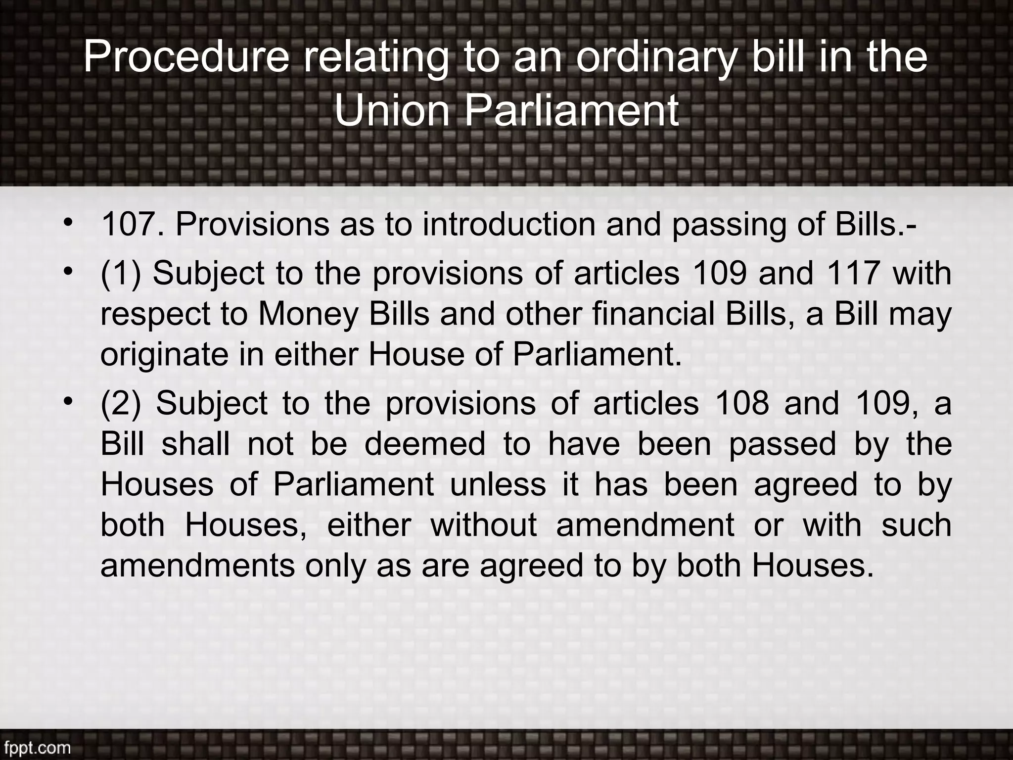 How a bill become law | PPT