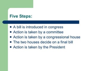 How A Bill Becomes Law | PPT | Law