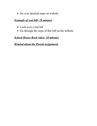 How a bill becomes law lesson plan | PDF