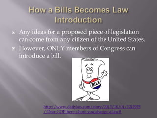 How a bill becomes law presentation | PPTX