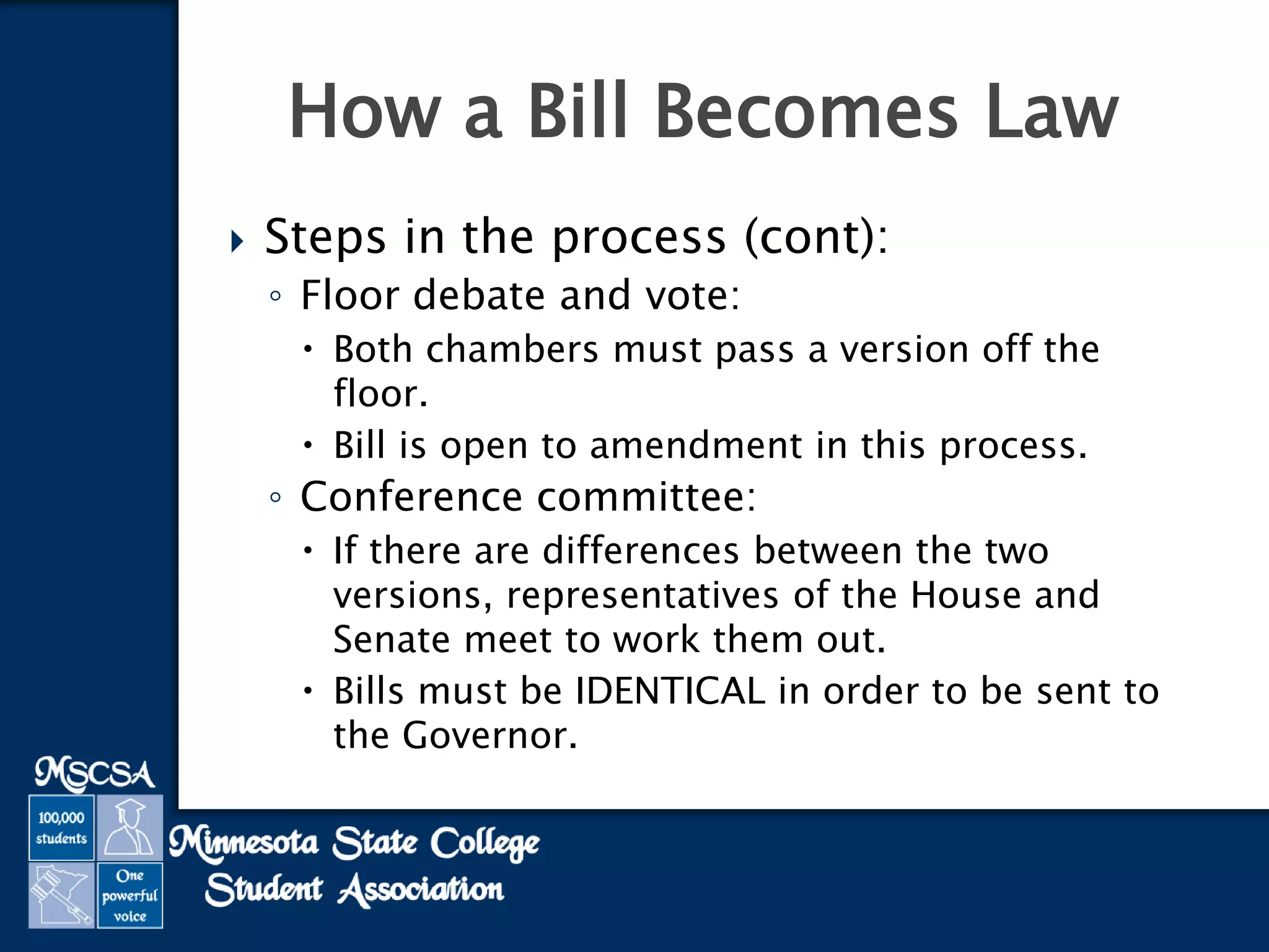 How a bill really becomes law | PPTX | Law