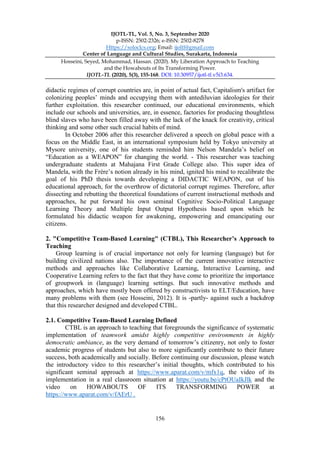 Howabouts of Transforming Power of Competitive Team Based Learning | PDF