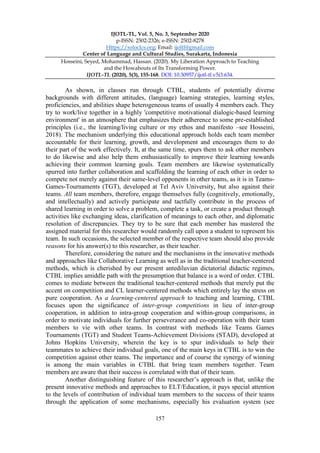 Howabouts of Transforming Power of Competitive Team Based Learning | PDF