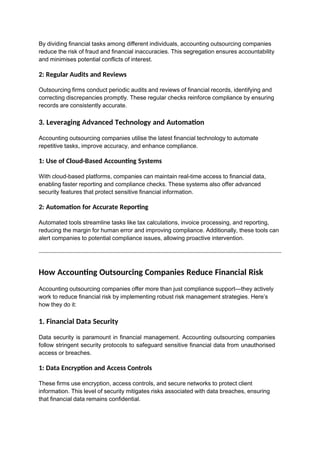 How Accounting Outsourcing Companies Ensure Compliance and Reduce ...