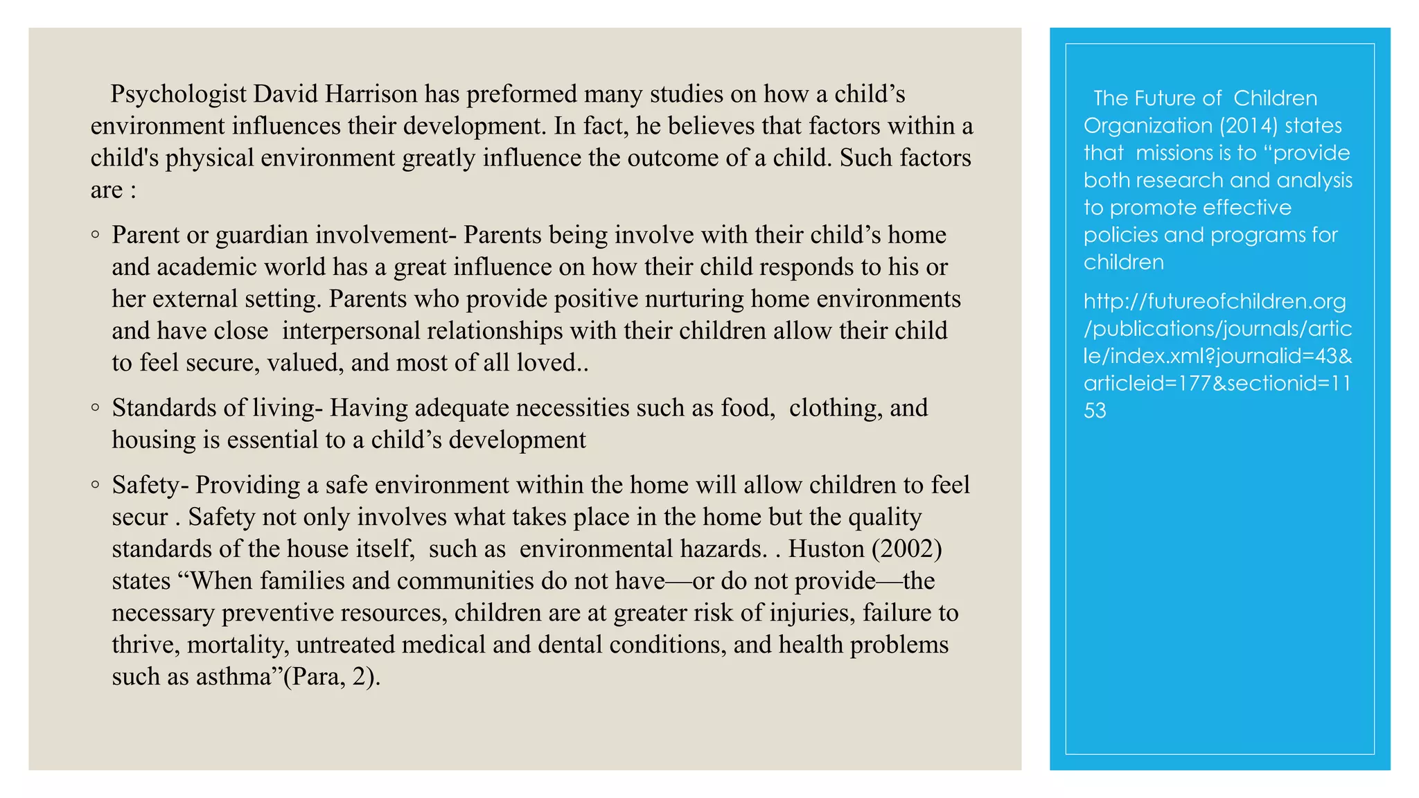 How a child’s environment affects their development | PDF