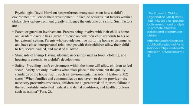How a child’s environment affects their development | PDF | Parenting ...
