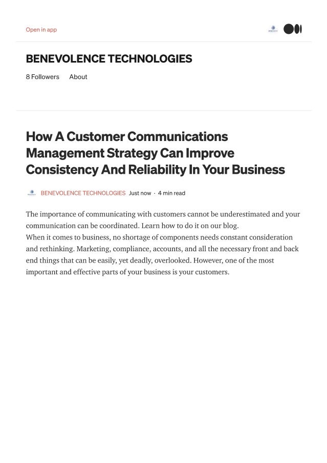 How A Customer Communications Management Strategy Can Improve Consistency And Reliability In