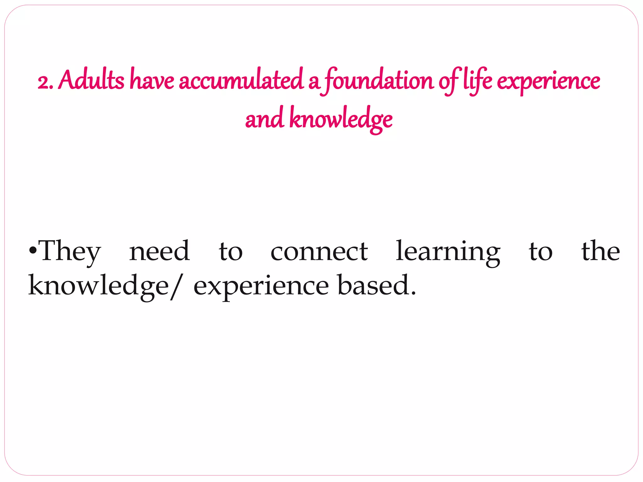 How adults learn | PPTX