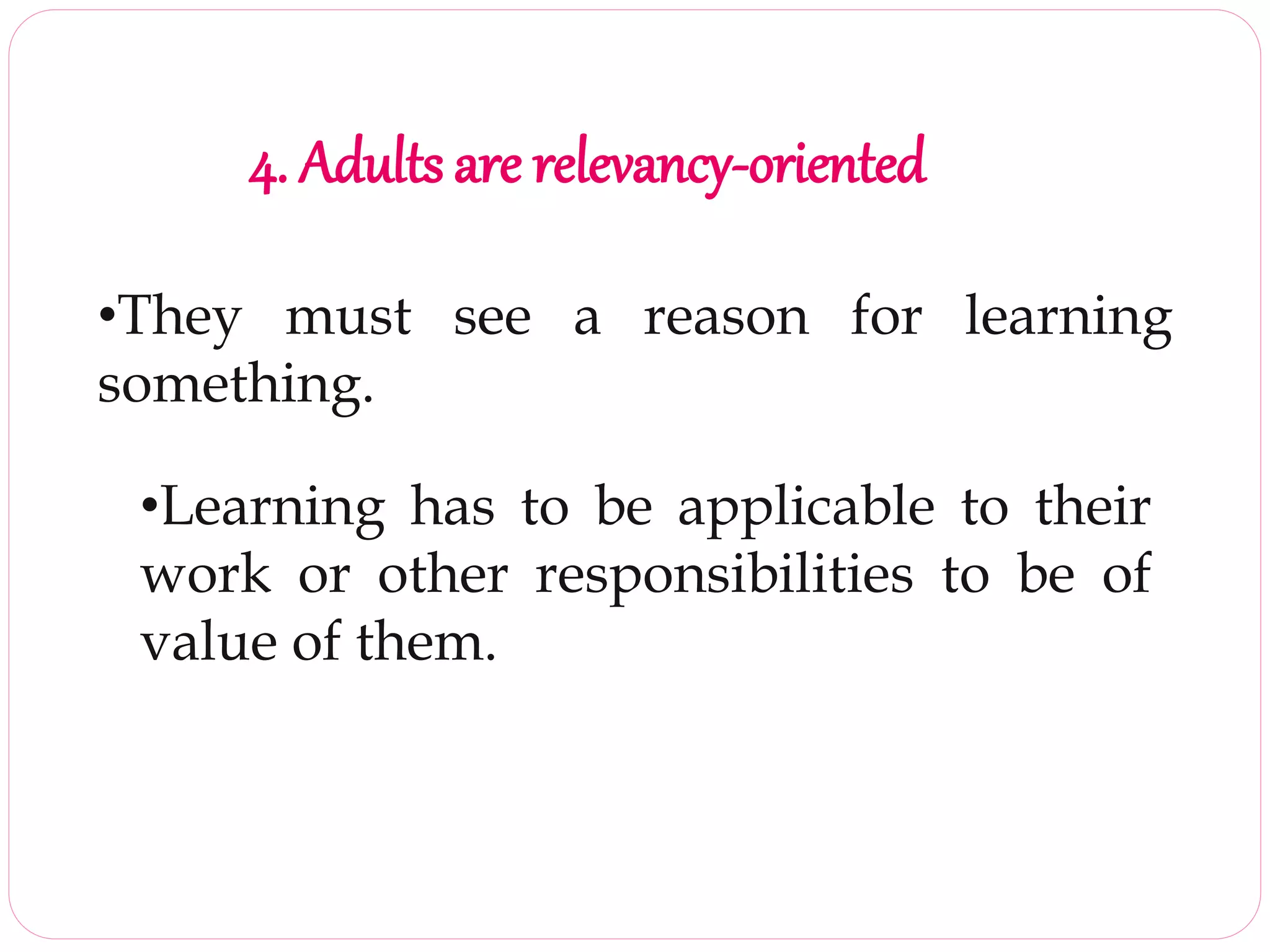 How adults learn | PPTX