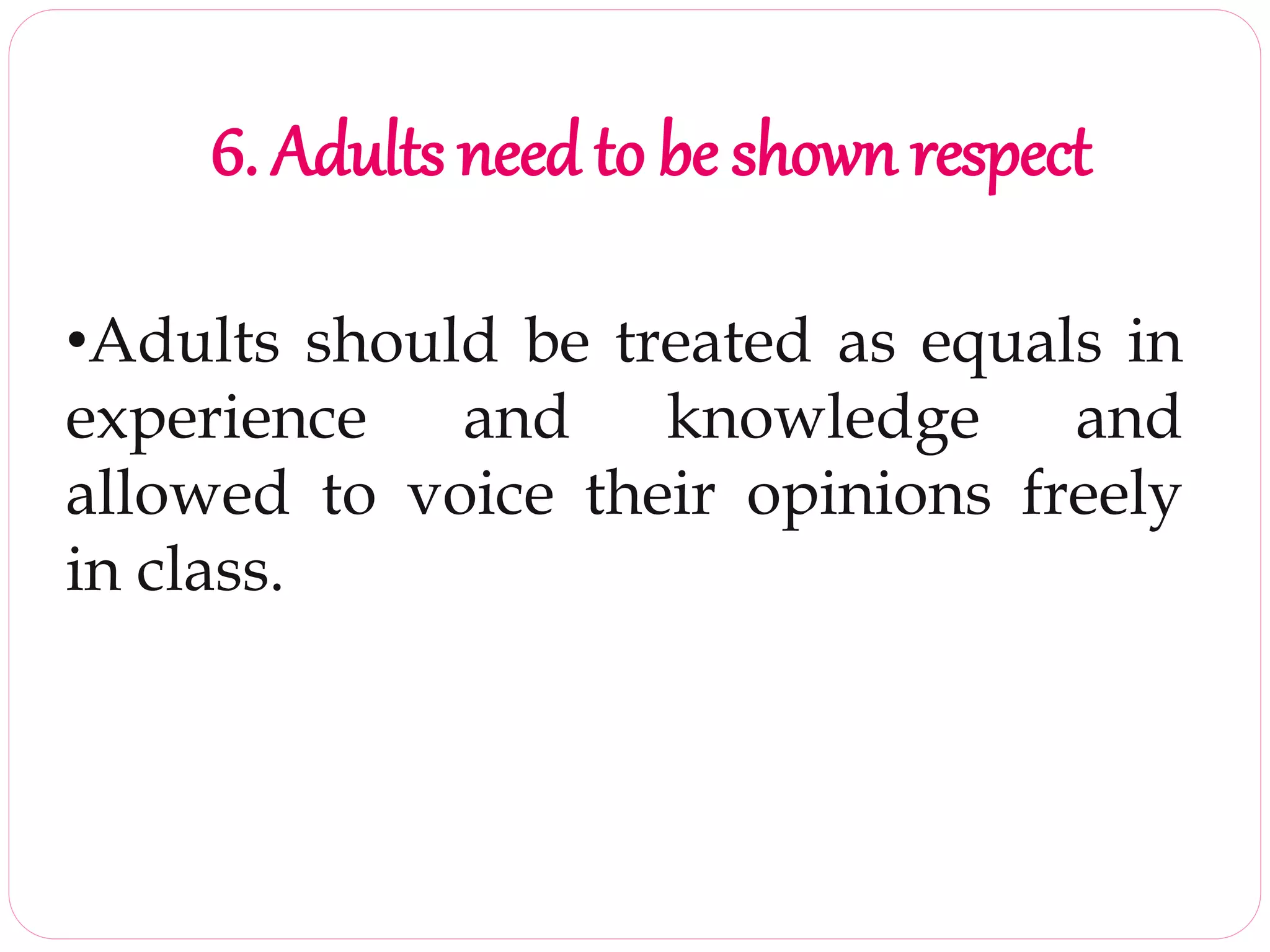 How adults learn | PPTX