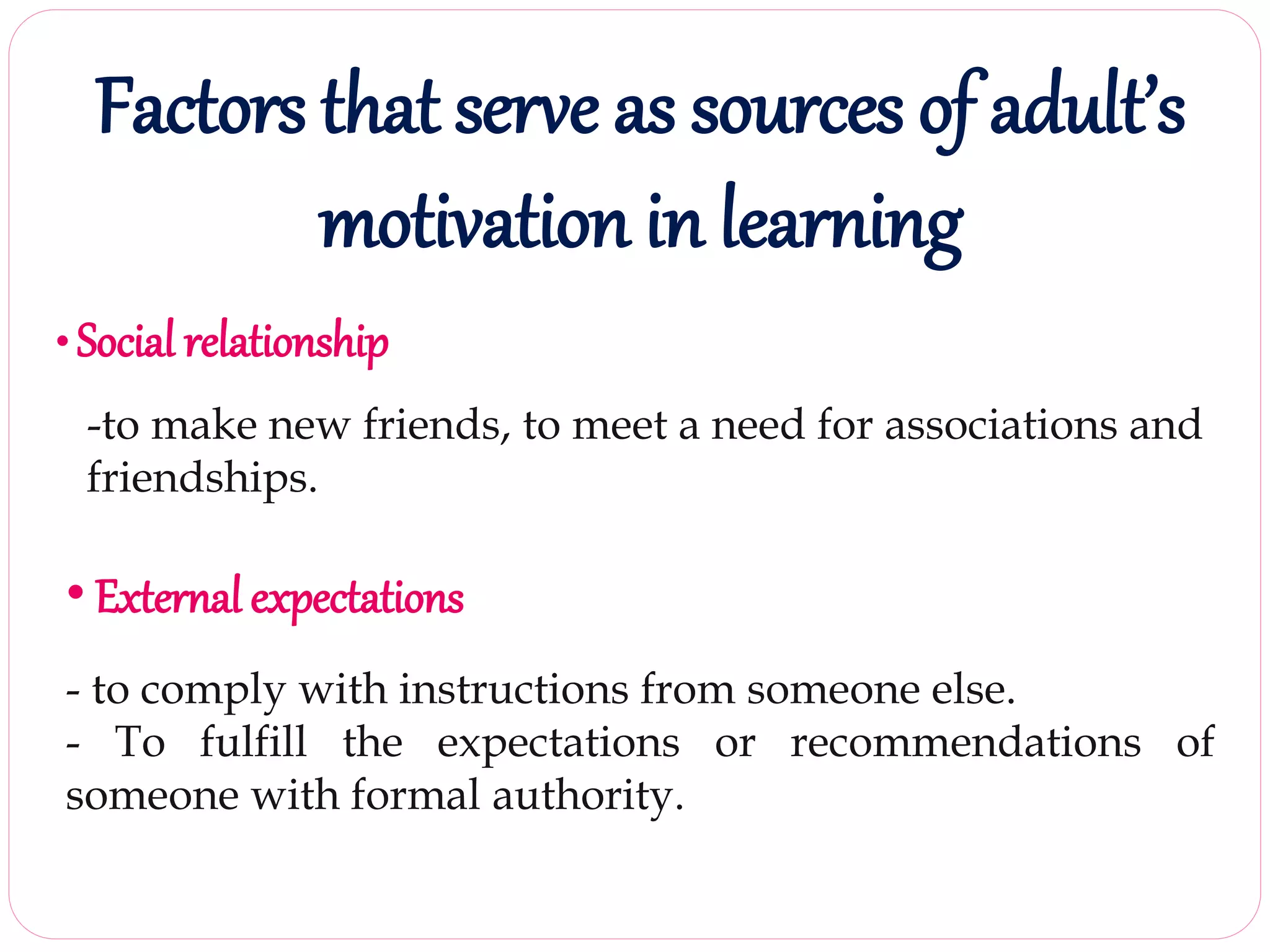 How adults learn | PPTX