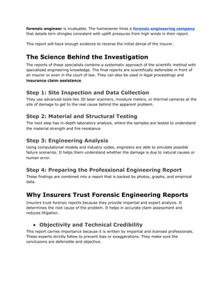 How a Forensic Engineering Report Can Make or Break Your Insurance ...