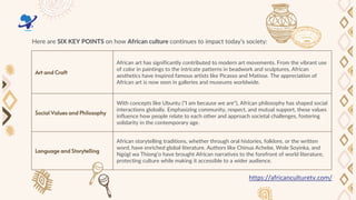 How African Culture Influences Today's Society | PDF