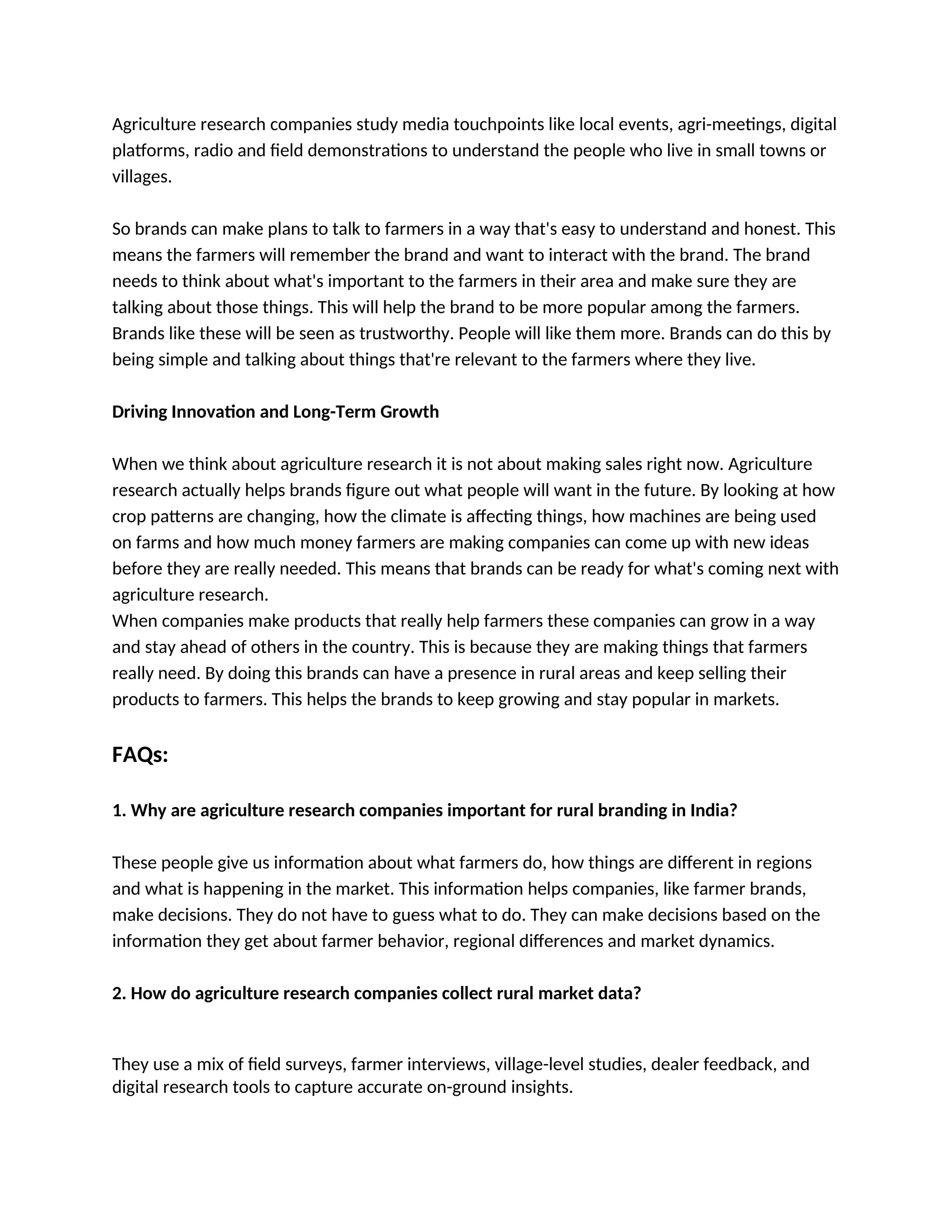 How Agriculture Research Companies in India Help Brands Win in Rural ...