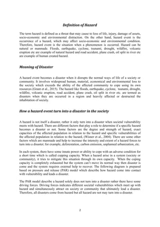 How a hazard event may turn into a disaster in the society | PDF