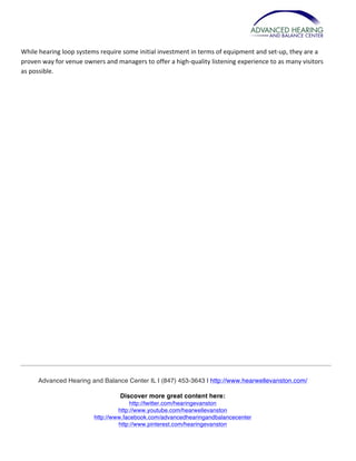 How a Hearing Loop System Operates | PDF