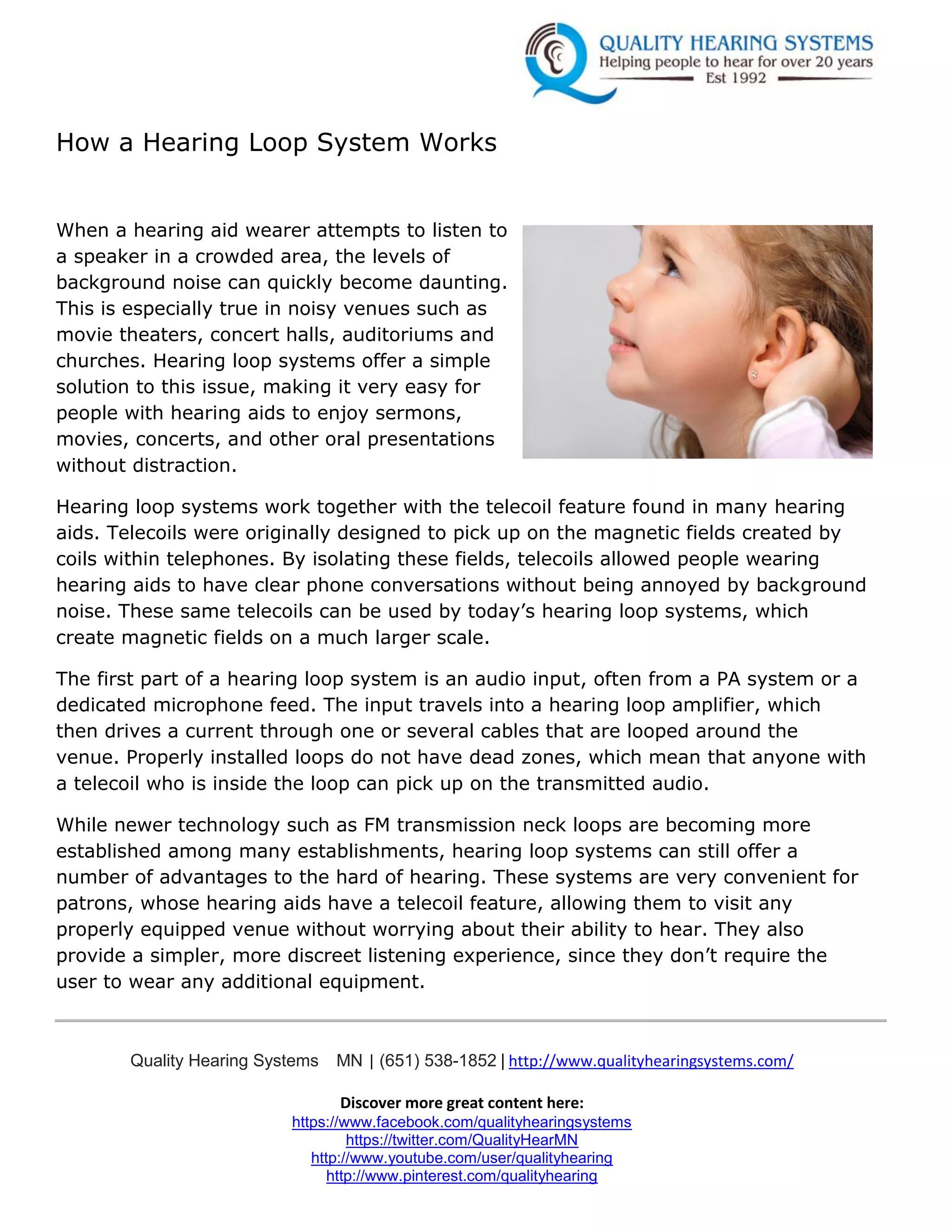 How a Hearing Loop System Works | PDF