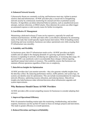 How AI-NOC'S NOC Providers Help Businesses Maintain Seamless IT ...