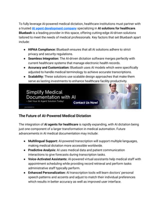 AI Medical Dictation Boosts Productivity | Bluebash | PDF