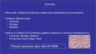 How AI and ML are driving Memory Architecture changes | PPTX