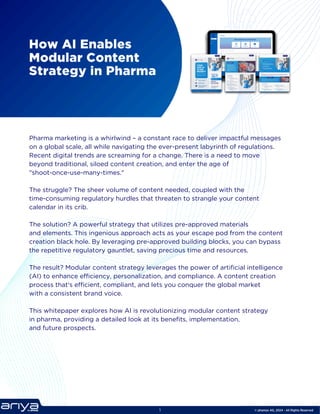 How AI Enables Modular Content Strategy in Pharma | PDF