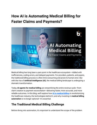 AI in Medical Billing: Faster Claims & Payments | Bluebash | PDF