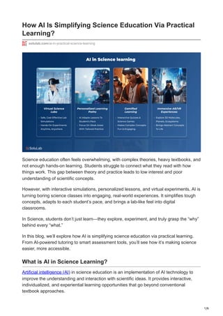 How Ai Is Simplifying Science Education Via Practical Learning Pdf