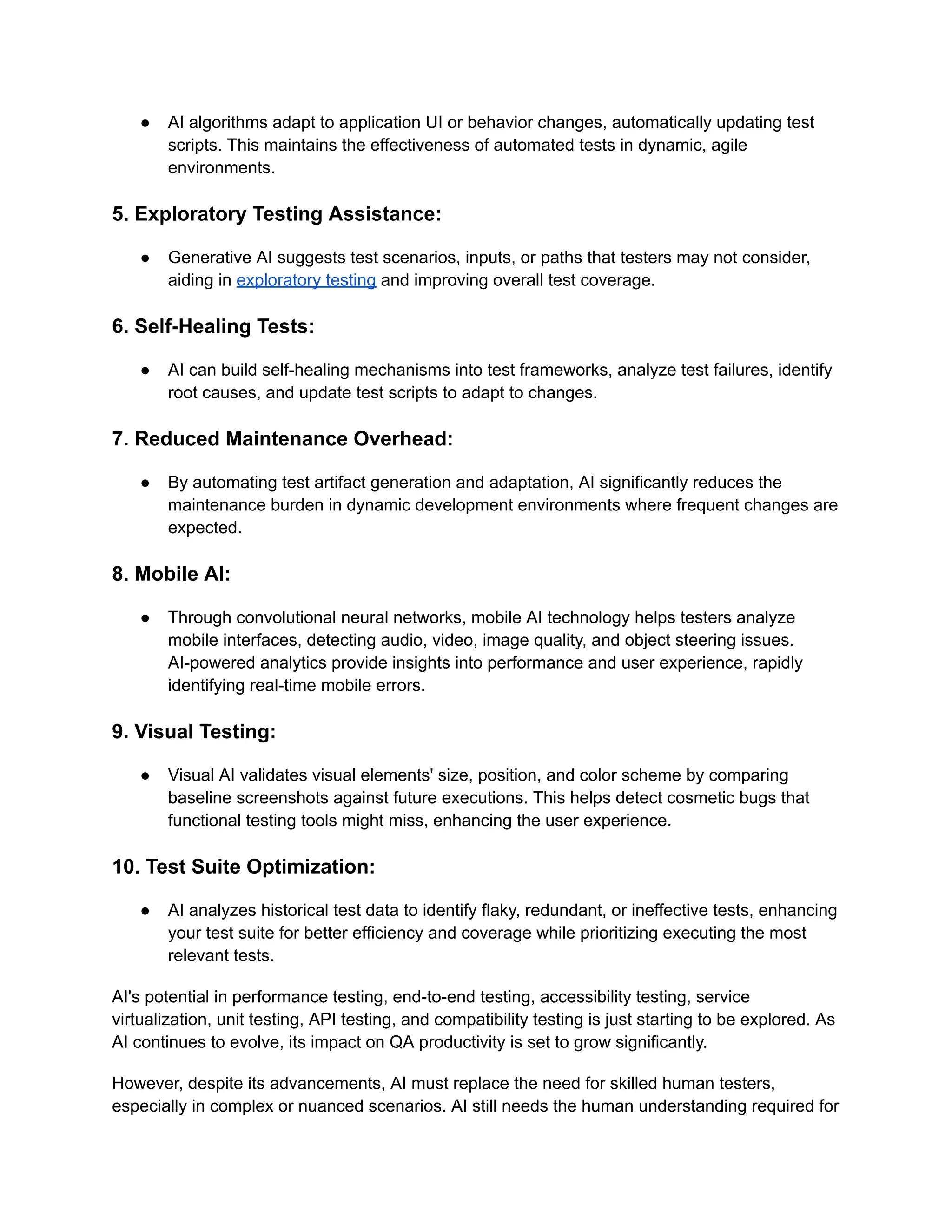 How Ai Is Transforming Test Automation 10 Key Use Casespdf