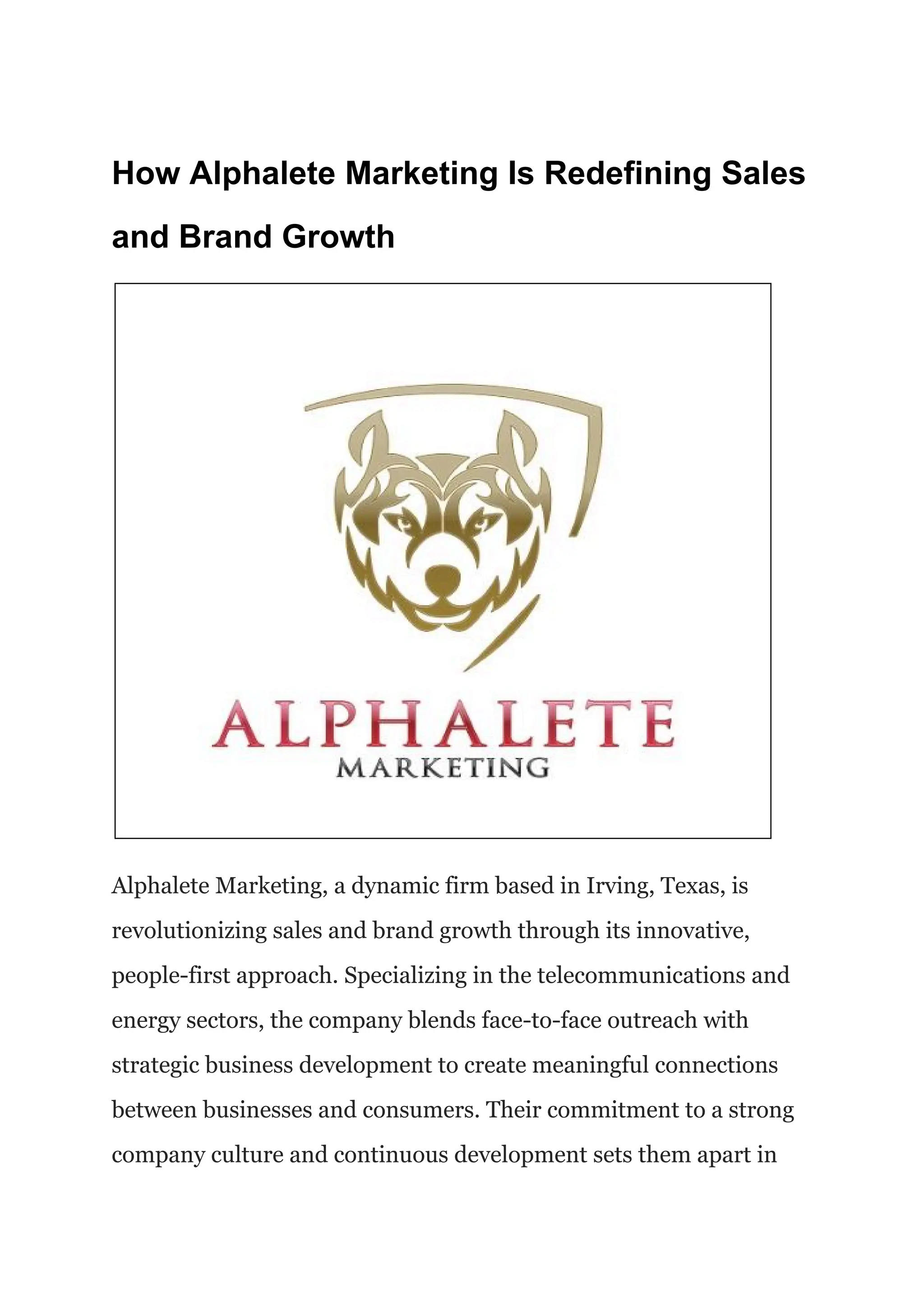 Alphalete Marketing: Revolutionizing Sales Performance & Brand ...