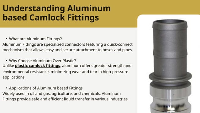 How Aluminum Camlock Fittings Enhance Liquid Transfer Systems | PPT ...