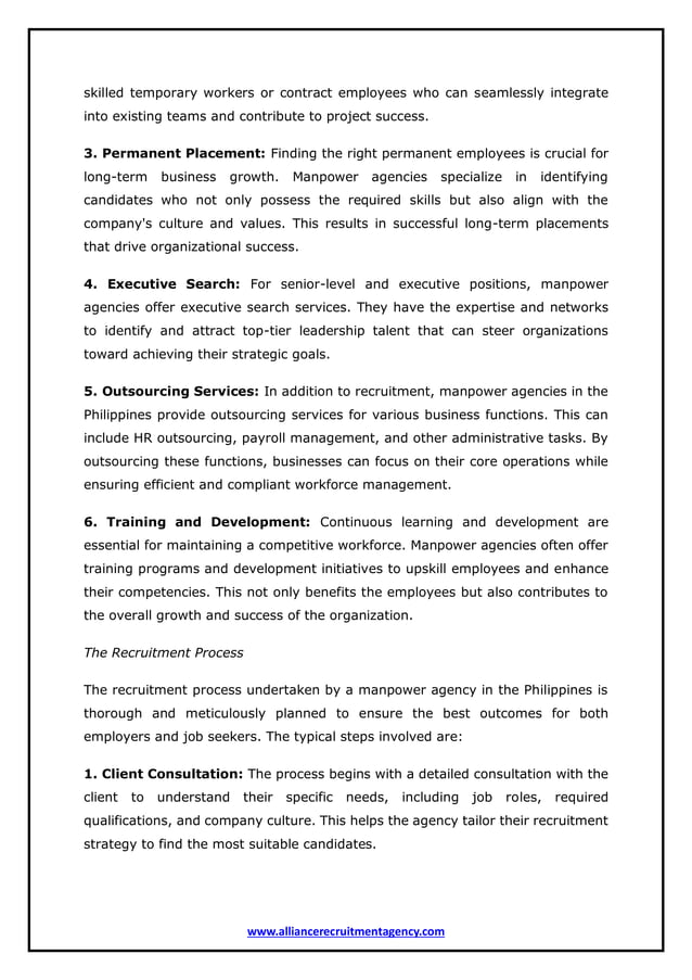 How a Manpower Agency in Philippines Can Help You | PDF | Free Download