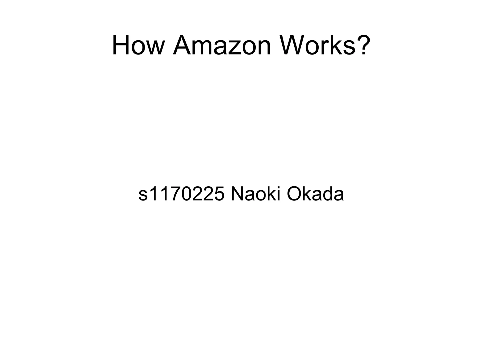 How amazonwork | PPT