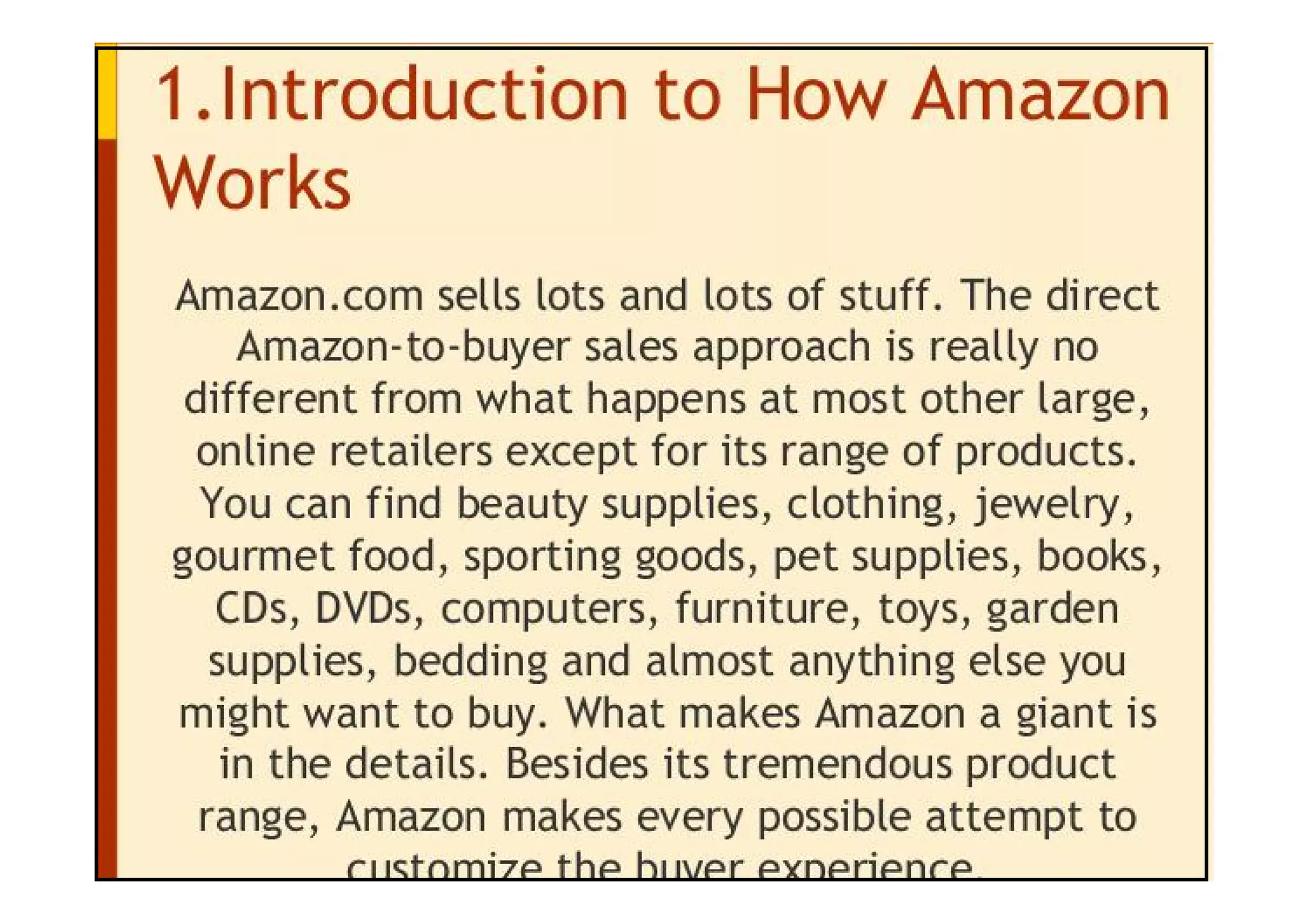 How amazon works | PDF