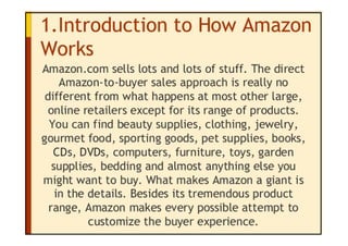 How amazon works | PPT