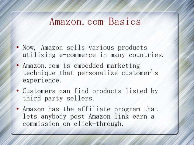 How amazon works? | PPT | Free Download