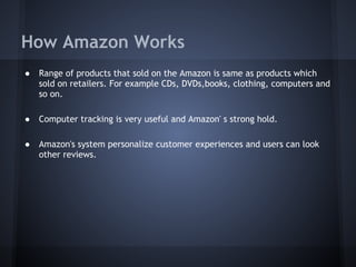 How amazon works | PPT
