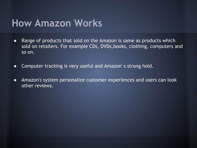 How amazon works | PPT