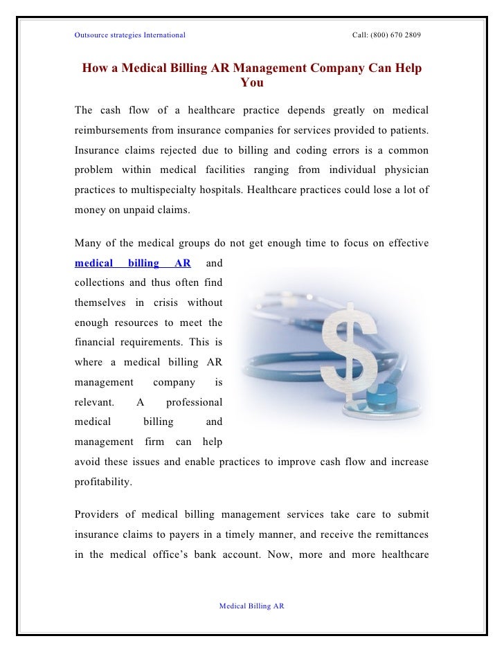 How a medical billing ar management company can help you