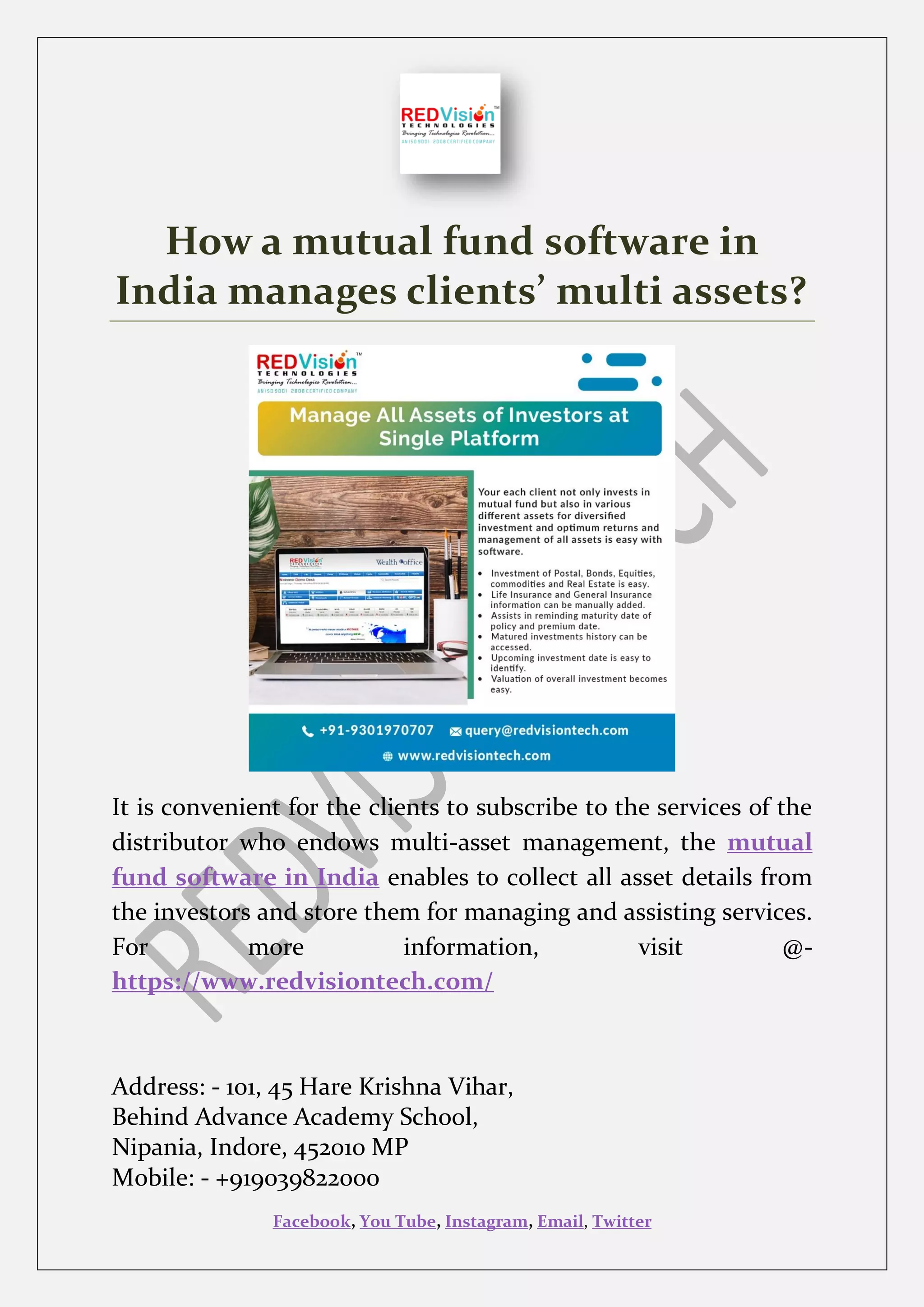 How a mutual fund software in India manages clients’ multi assets.pdf