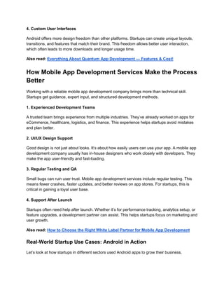 Android App Development Benefits for Startups | PDF