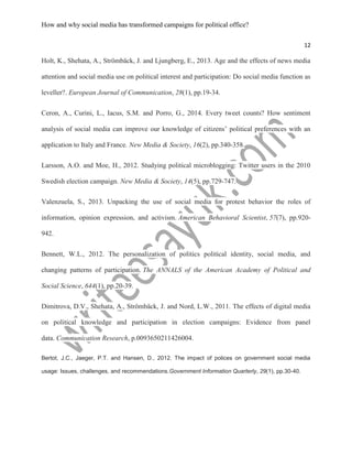 How and why social media has transformed campaigns for political office ...