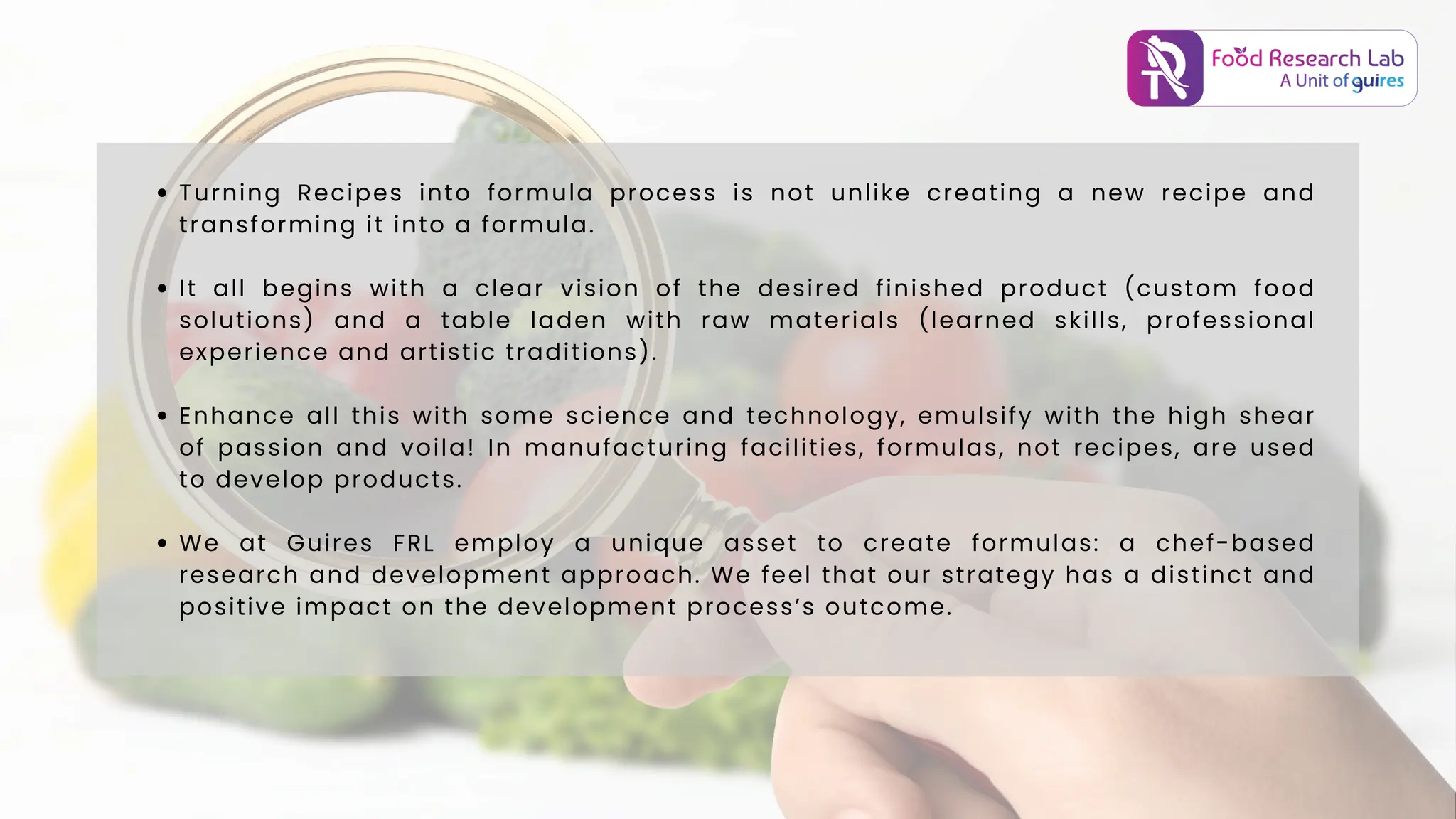 How and why is a food product recipe converted to a formula? | PPT