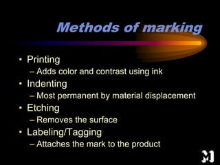 How and why to mark a product | PDF