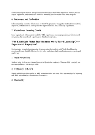 Reasons For Why Work-based Learning In High School Is Beneficial For Students? | Future ...