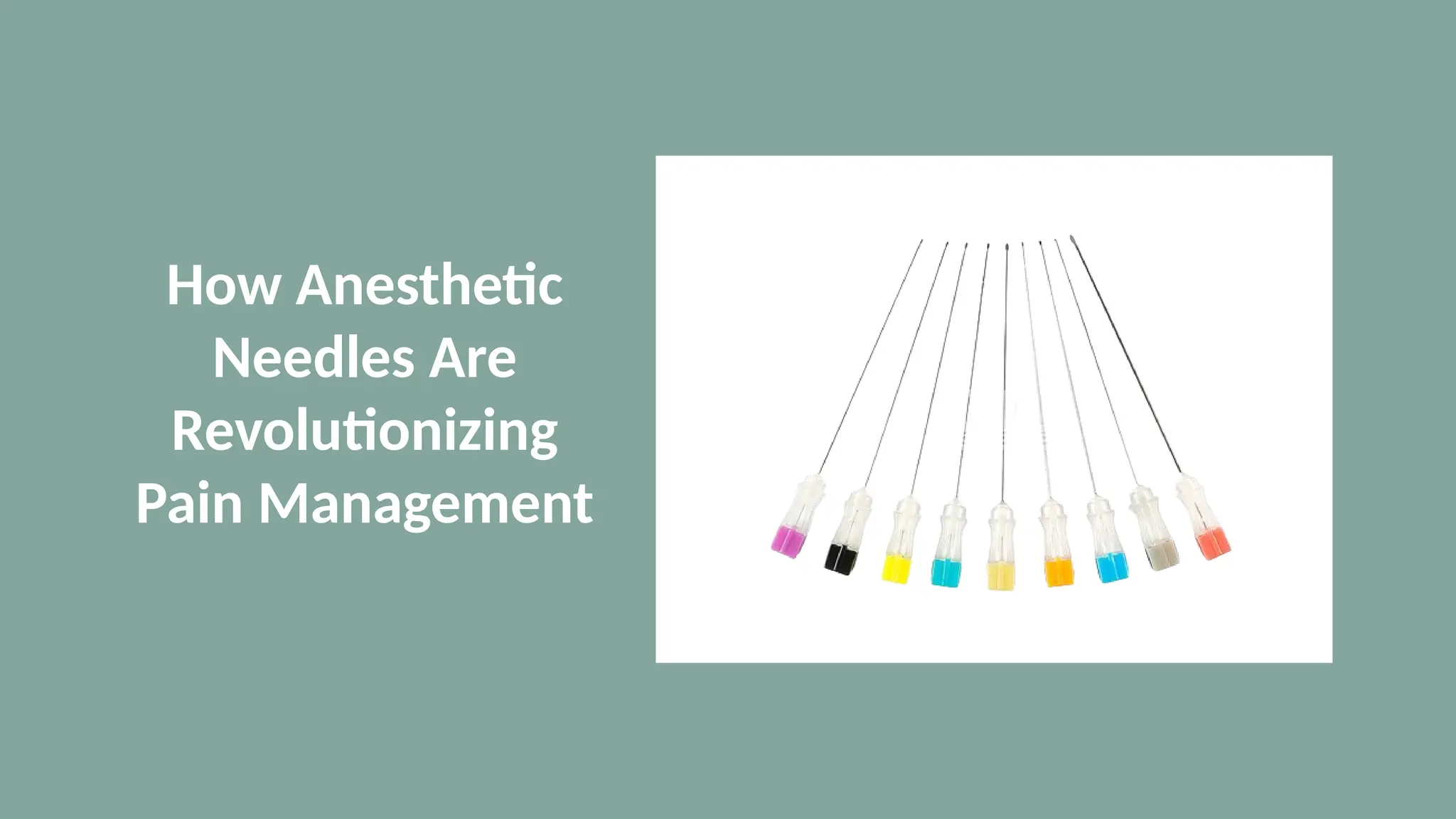 The Revolutionary Nature of Pain Management with Anesthetic Needles | PPT
