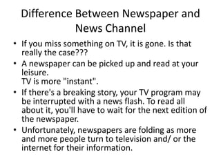 How a news channel works | PPTX