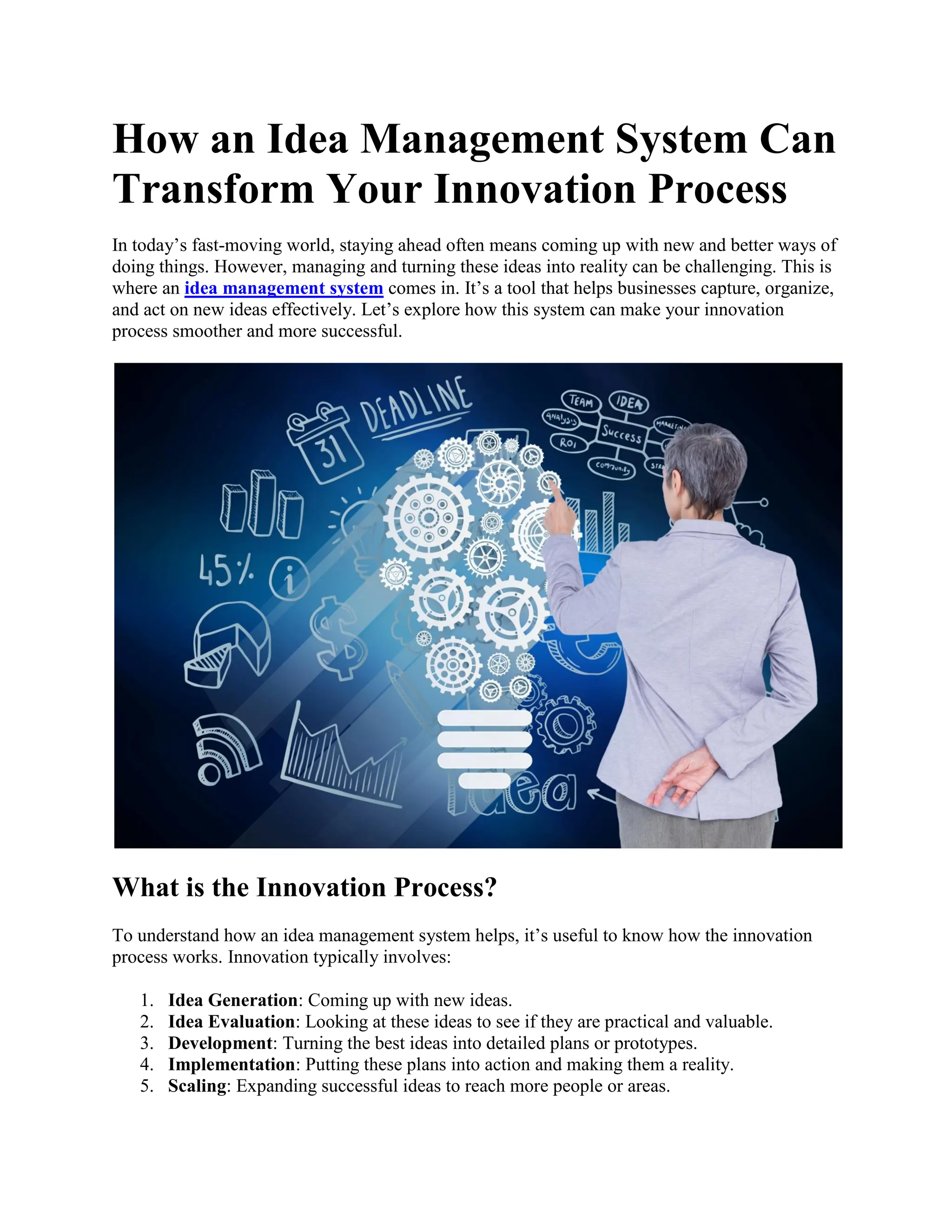 How an Idea Management System Can Transform Your Innovation Process.pdf | Free Download