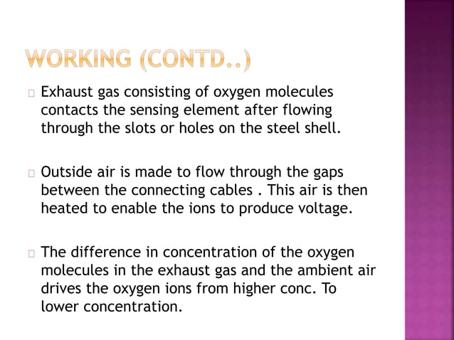 How an oxygen sensor works in an automobile?? | PPTX | Chemistry | Science