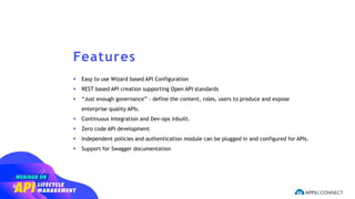 Webinar: How API Lifecycle Management can help to Accelerate Growth | PPT