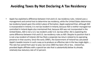How apple avoid taxes ? | PPTX